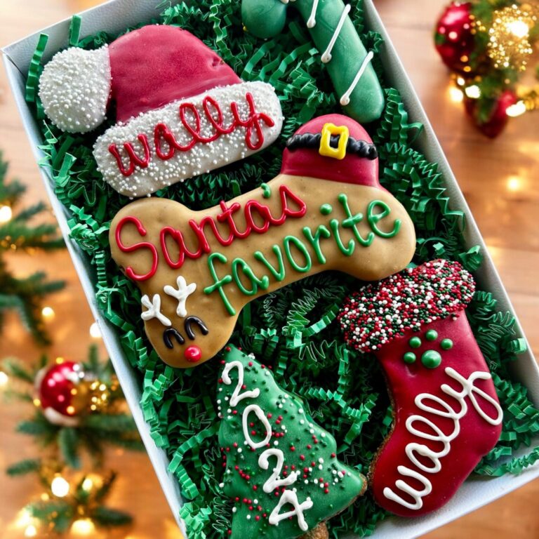 Santa’s Favorite Christmas Dog Treat Gift Box » Pampered Paw Gifts